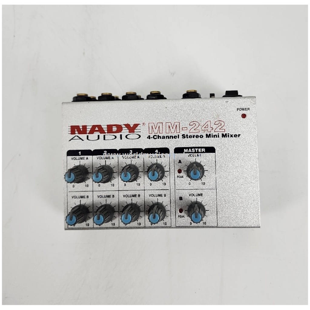 Used Nady mm-242 Stereo 8 Input 2 output Battery or Wall Powered Line ...